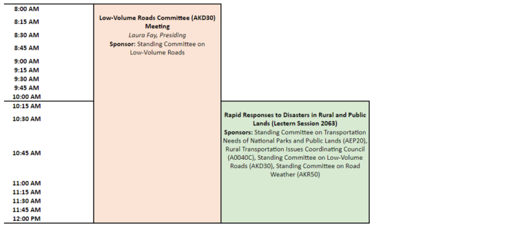WTI Schedule for TRB 2024 – The Western Transportation Institute